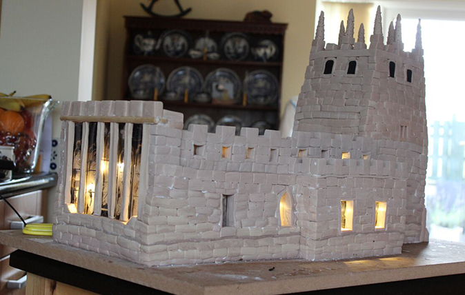 Five steps to make your own church out of cake, complete with windows ...