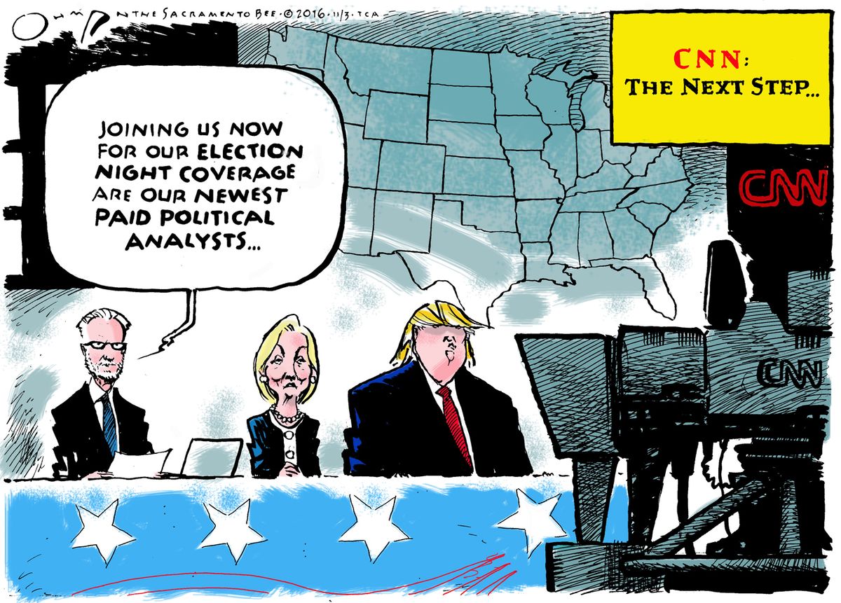 Editorial cartoon U.S. CNN political coverage | The Week