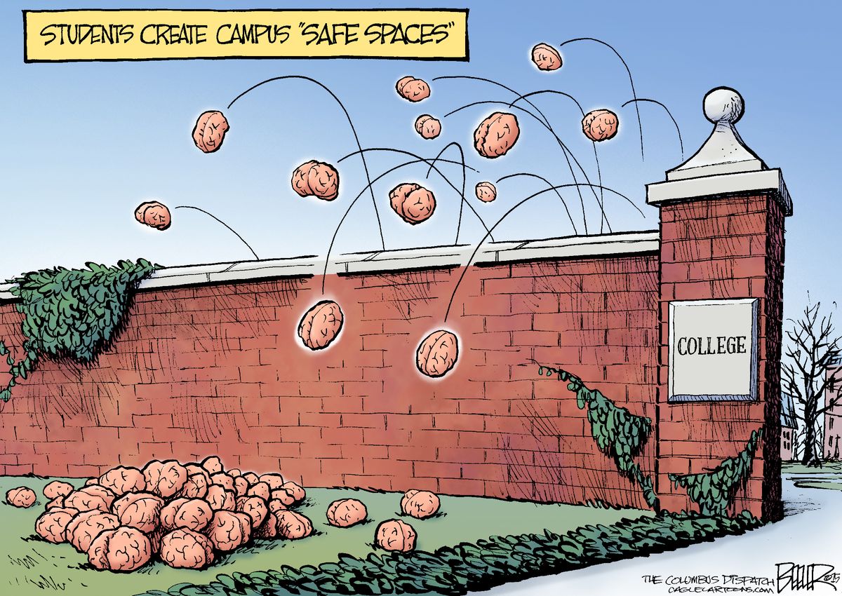 Editorial cartoon U.S. Education Safe Spaces | The Week