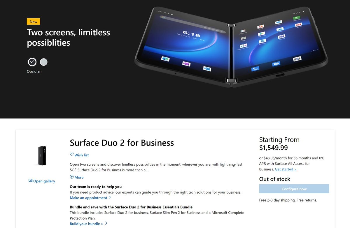 Surface Duo 2 stock runs out from Microsoft, Best Buy takes down kiosks ...