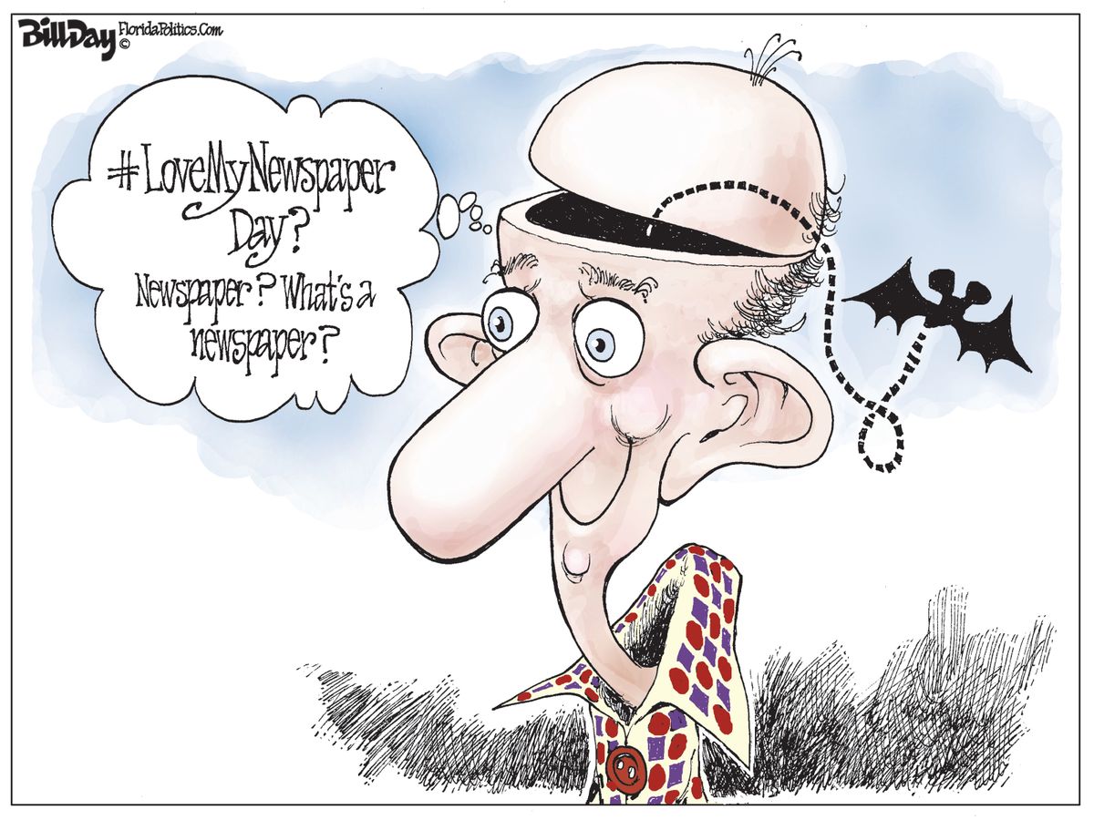 Editorial Cartoon U.S. Love my Newspaper Day | The Week