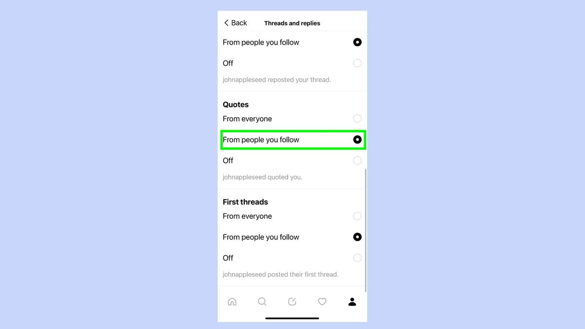 How to only see Threads from people you follow | Tom's Guide