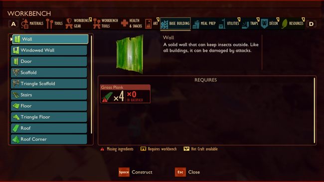 Grounded guide: List of building parts, utilities, and more | Windows ...
