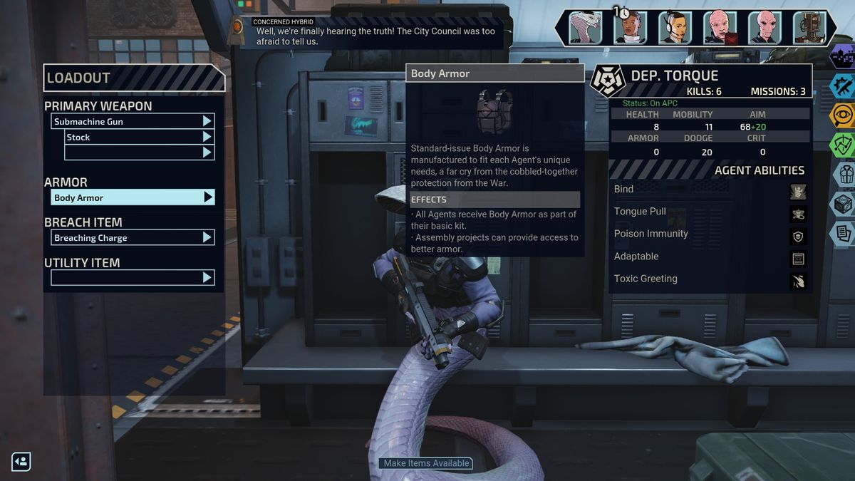 XCOM: Chimera Squad armor: The best equipment to keep your units ...