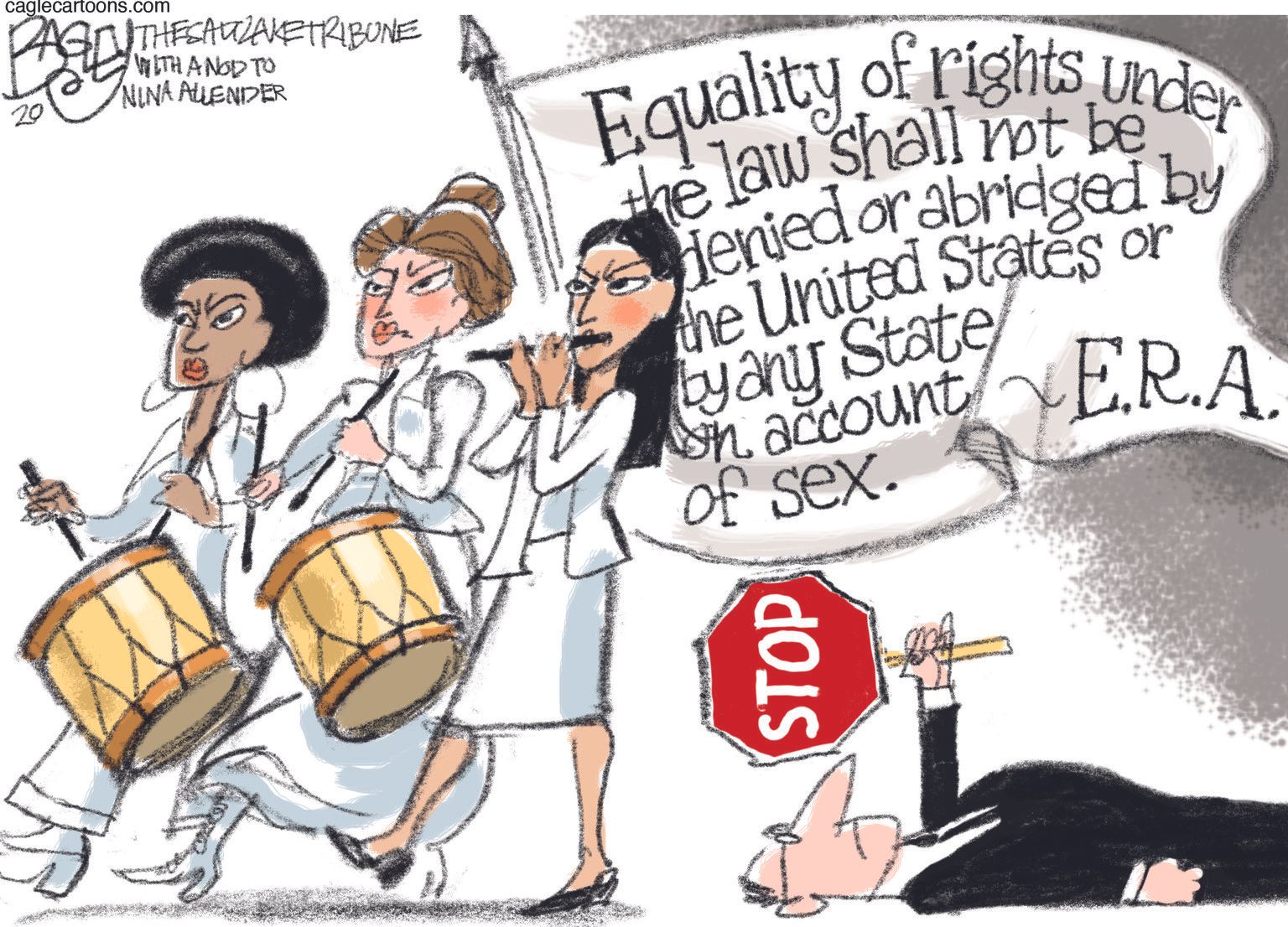 Political Cartoon U.S. Equal Rights Amendment Alexandria Ocasio-Cortez ...