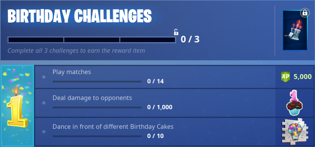 Fortnite celebrates its first anniversary with a limited-time Birthday ...