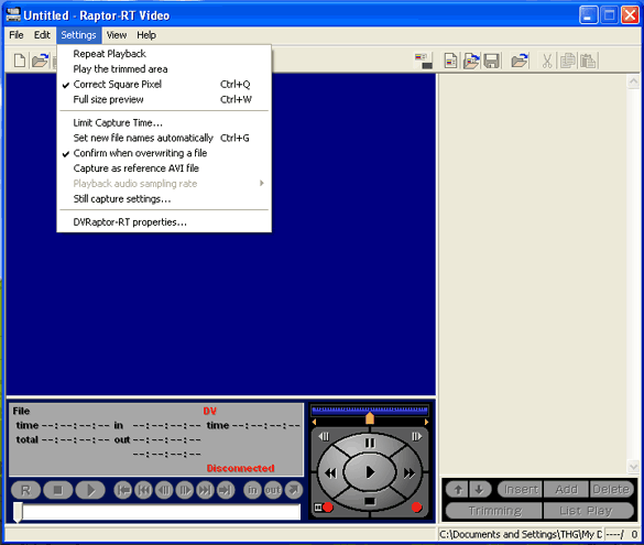 Capturing Raw Footage - Digital Video Editing: The Canopus DVRaptor-RT ...