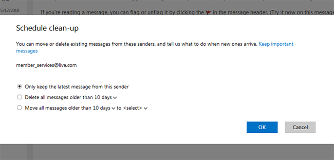 How to: Sweeping and scheduled clean up of your Outlook.com account ...