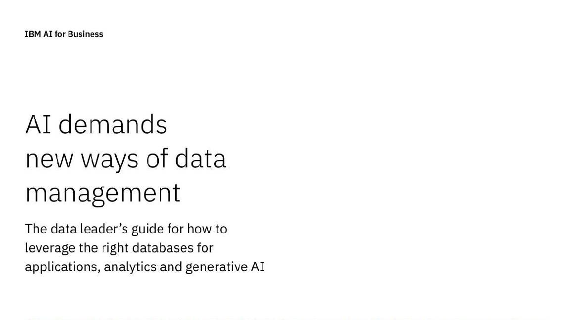 AI demands new ways of data management | ITPro