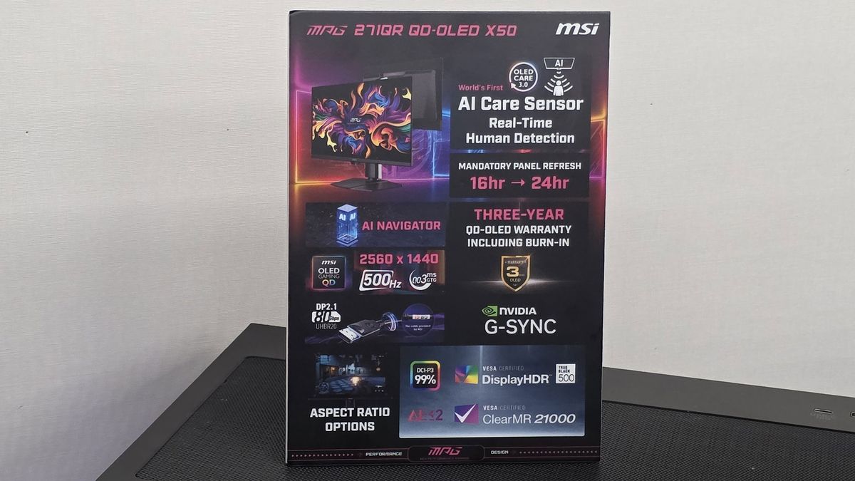 MSI’s new 500 Hz QD-OLED monitor leverages AI tech to save it from burn ...