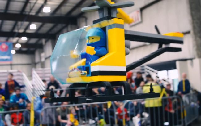 This Giant Flying Lego Helicopter Is Actually a Drone | Tom's Guide