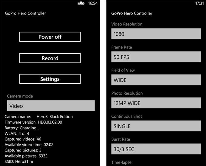 GoPro Control is the first third party app to control your GoPro camera ...