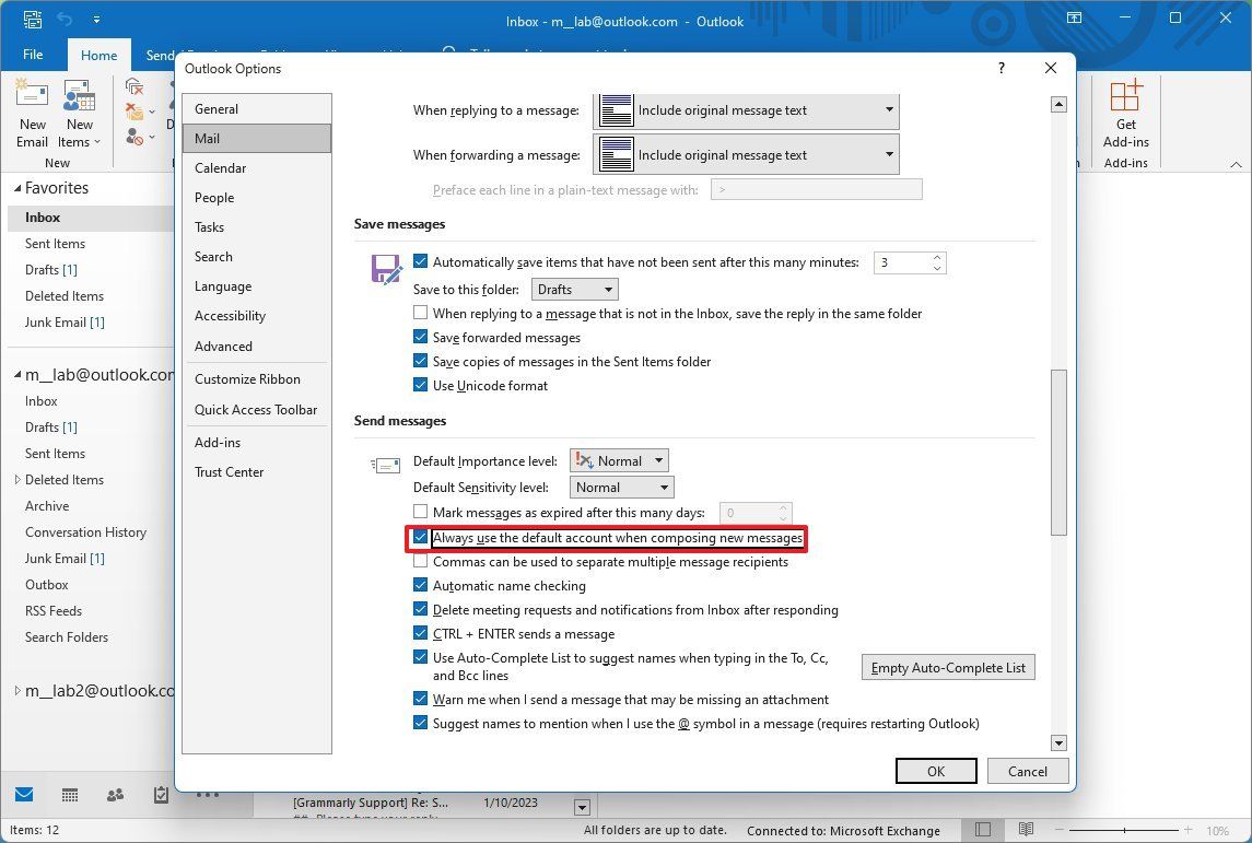 How to set a new default account in Outlook | Windows Central