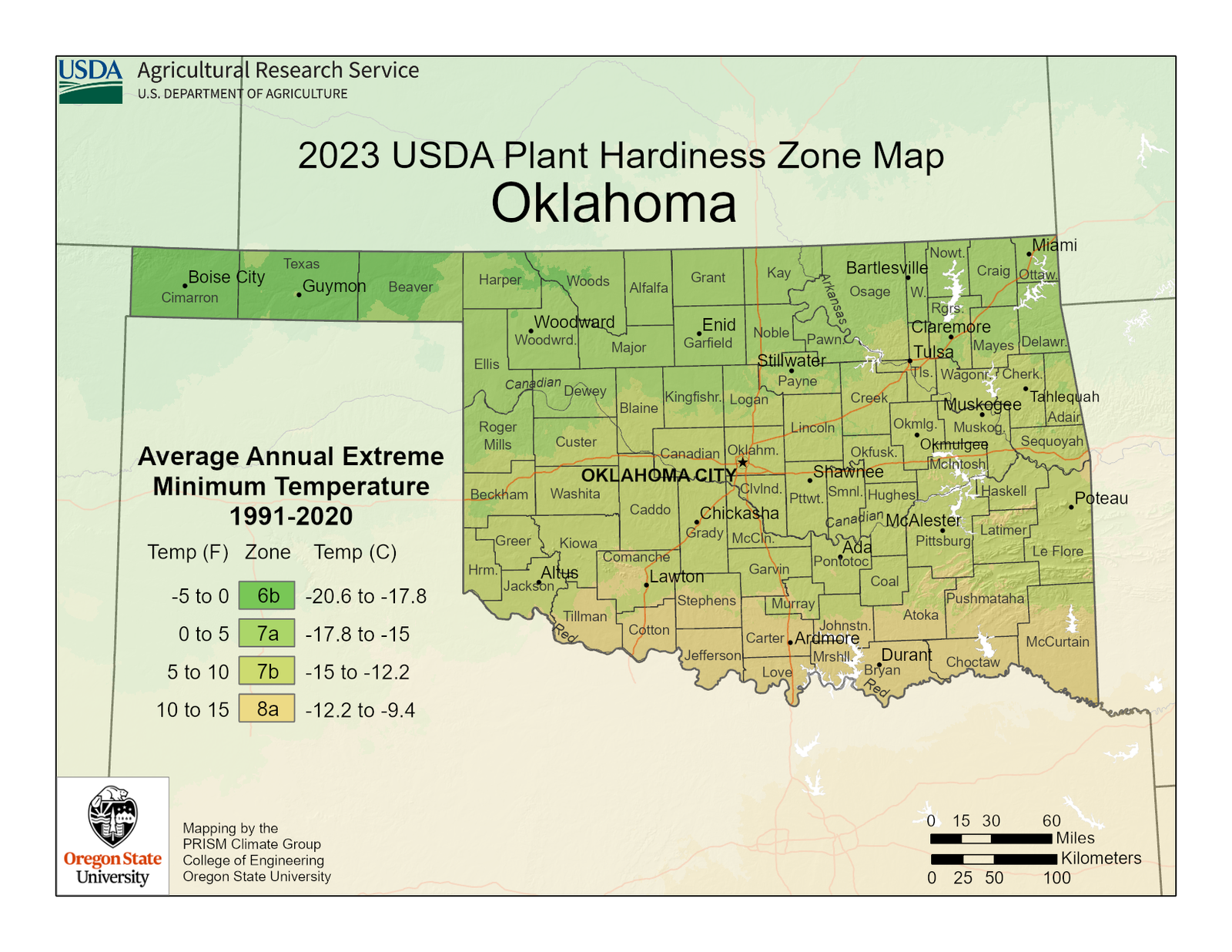 USDA Oklahoma Plant Guide Zone Map | Gardening Know How