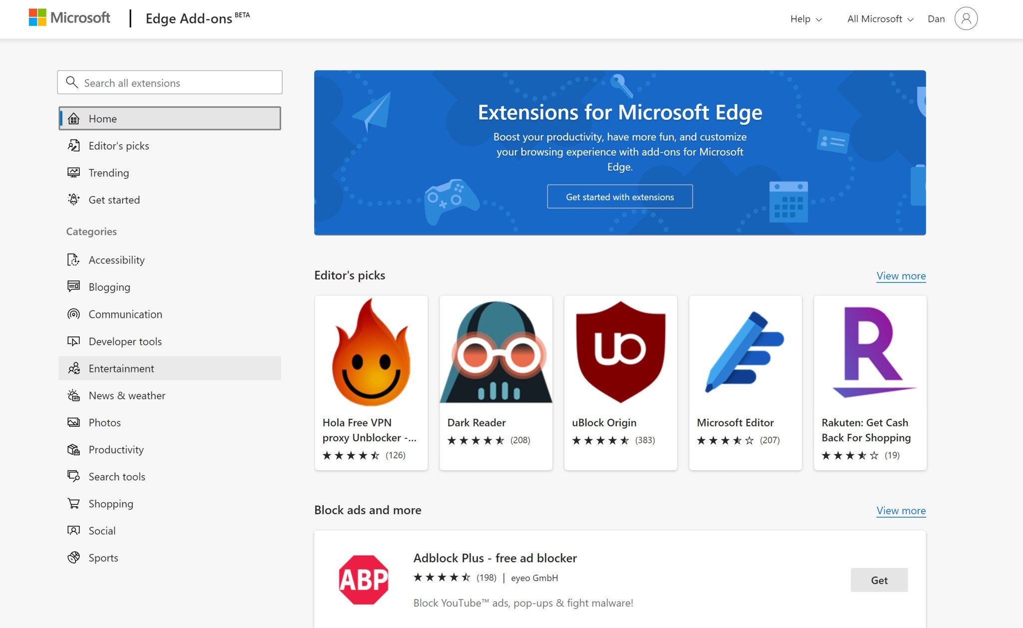 New Microsoft Edge extensions site goes live for all | Windows Central