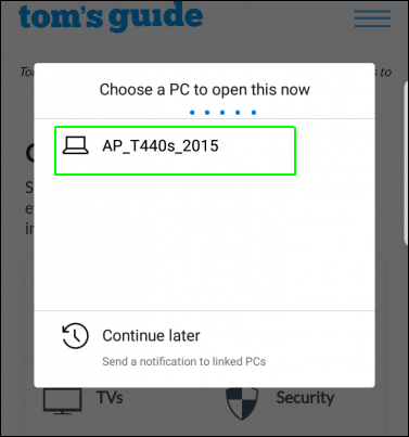How to Send Web Pages From Your Android Phone to Windows 10 | Laptop Mag