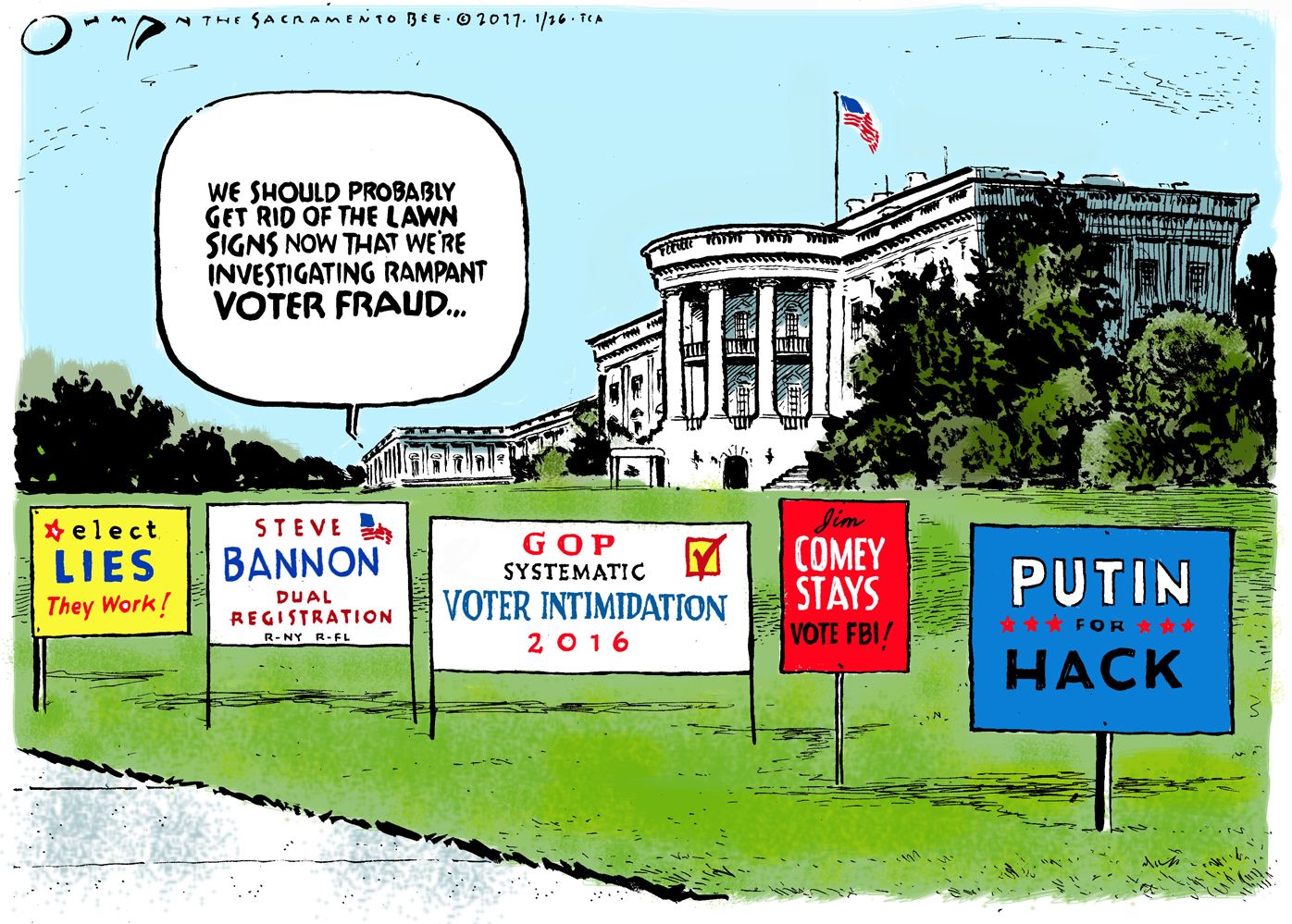 Political Cartoon U.S. Donald Trump voter fraud investigation | The Week