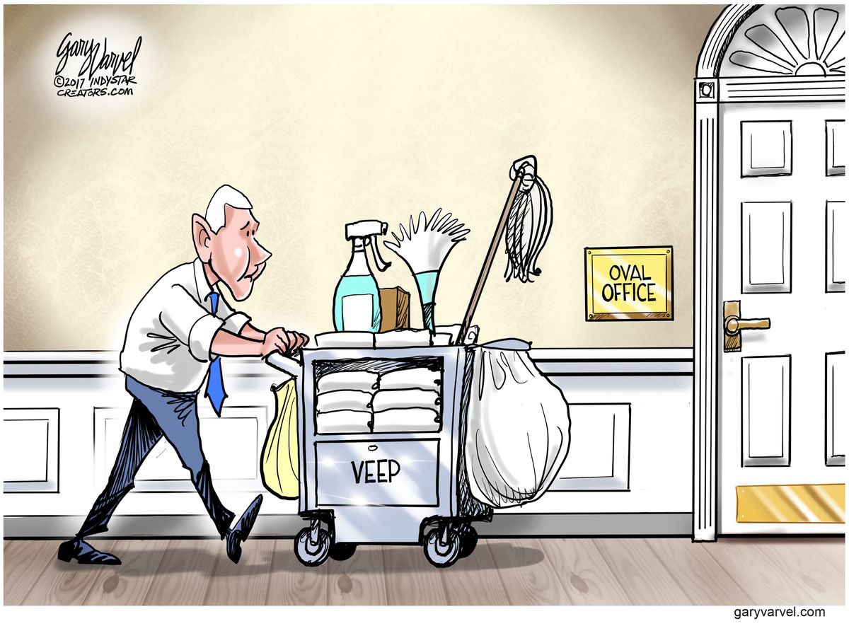 Political cartoon U.S. Trump Pence communications | The Week