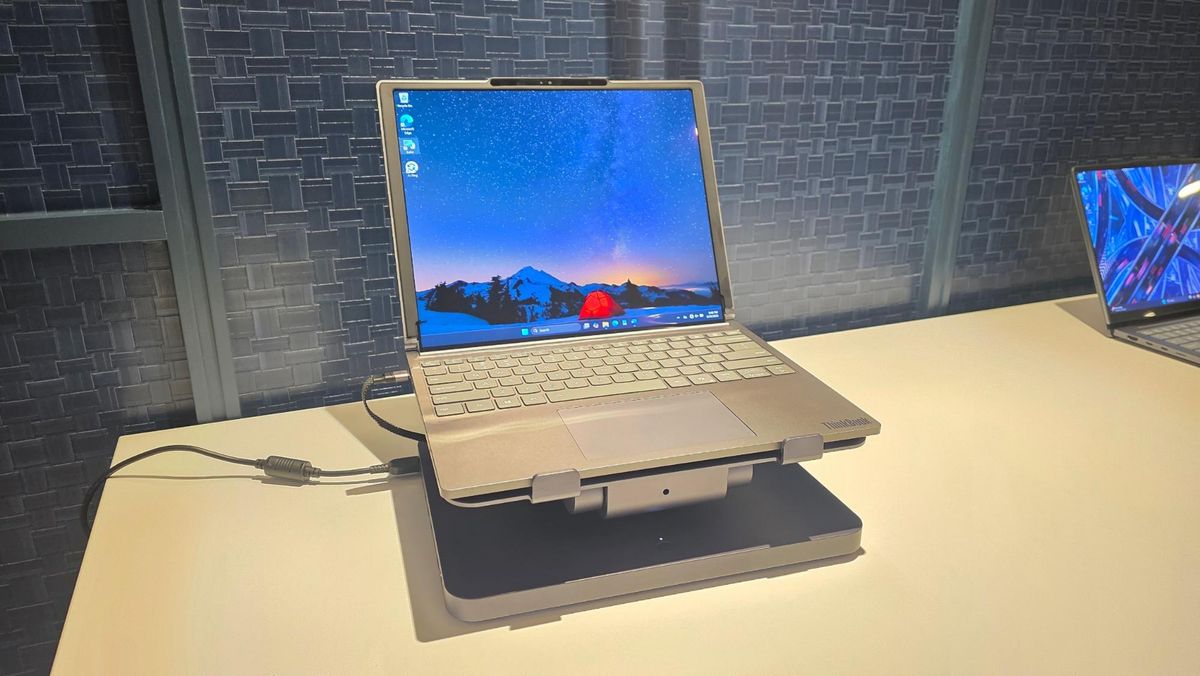 Lenovo shows off ThinkBook VertiFlex laptop and Smart Motion dock concepts at IFA – rotating ...