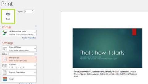 How to Print Notes with Slides in PowerPoint 2016 | Laptop Mag