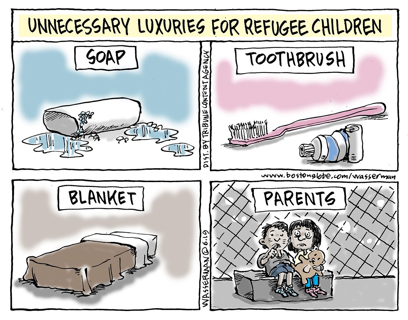 Political Cartoon U.S. Migrant Children Soap Detainment Border Crisis ...