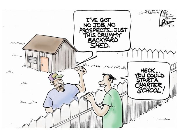 Editorial cartoon education charter school | The Week