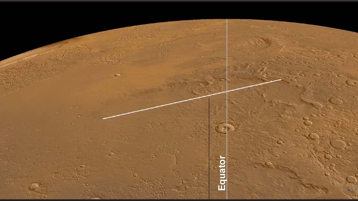 2-mile-thick layer of frozen water found buried at Mars' equator | Live ...