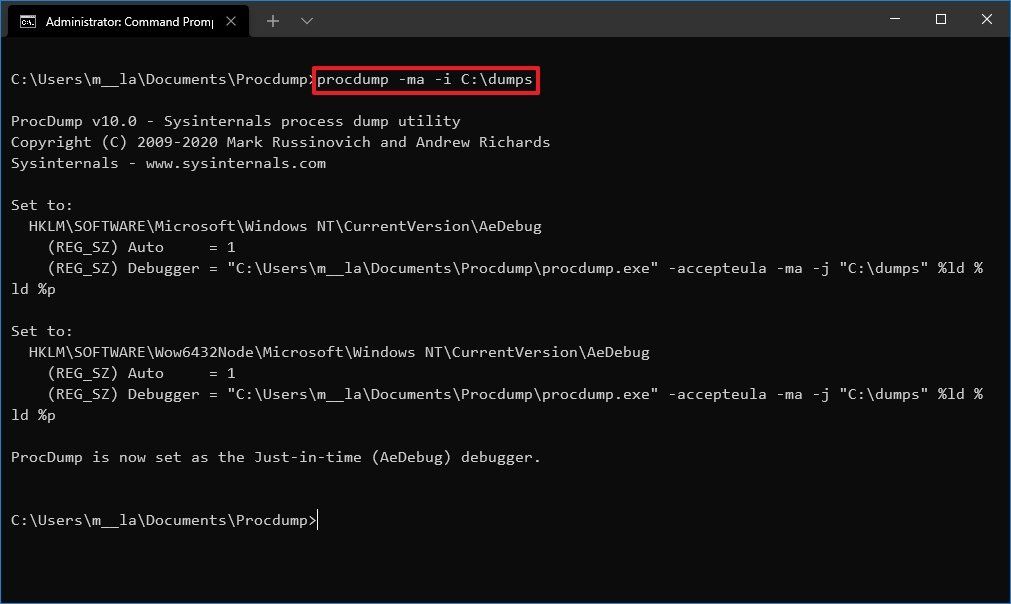 How to use ProcDump to create crash dump files on Windows 10 | Windows ...