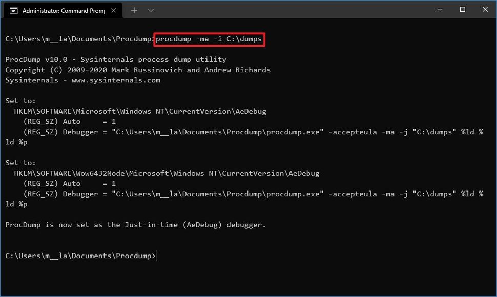 How to use ProcDump to create crash dump files on Windows 10 | Windows ...
