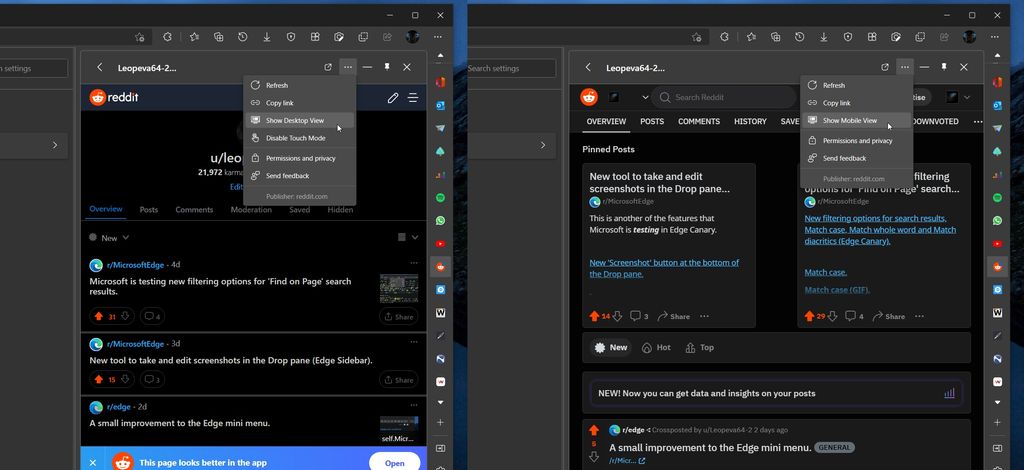 Microsoft is working on new Sidebar options for Edge | Windows Central