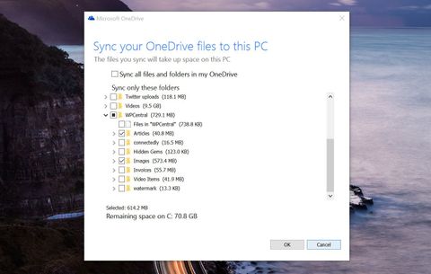 How to select which OneDrive folders to sync in Windows 10 | Windows ...