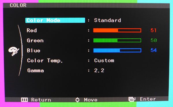 OSD Setup And Calibrating Samsung's S27B971D - Samsung S27B971D Review ...