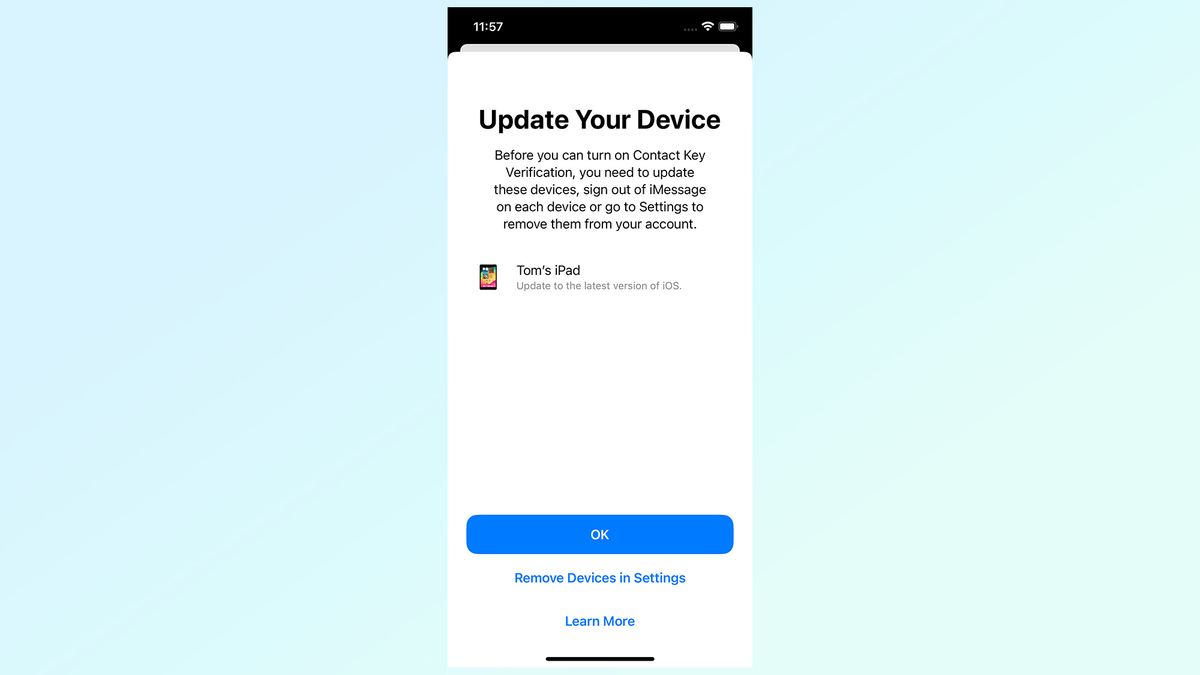How to enable Contact Key Verification in iOS 17.2 | Tom's Guide