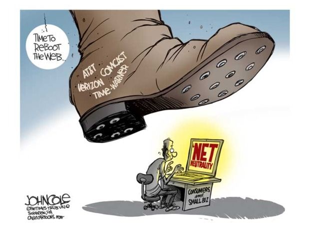 Editorial cartoon net neutrality AT&T | The Week