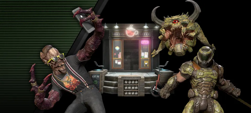 The new Doom Eternal skin makes the Archvile into a barista | PC Gamer