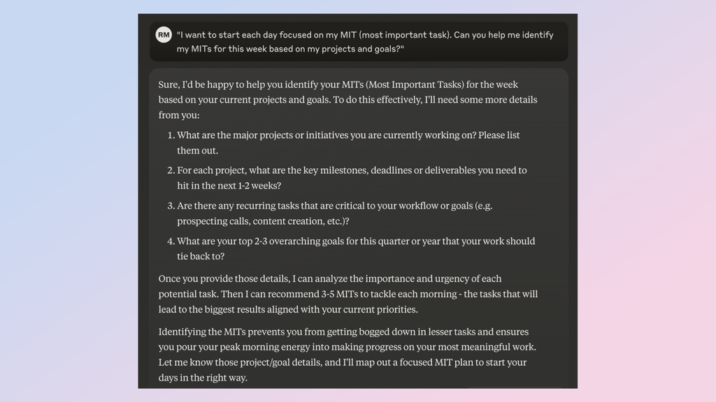 7 Claude 3 AI prompts to try to boost your productivity | Tom's Guide