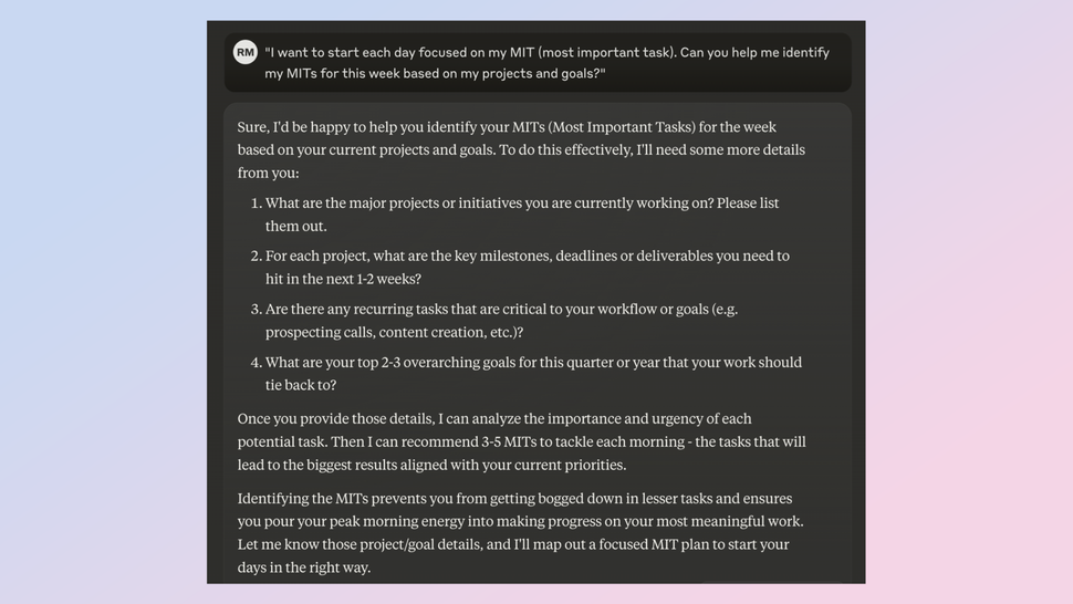 7 Claude 3 AI prompts to try to boost your productivity | Tom's Guide