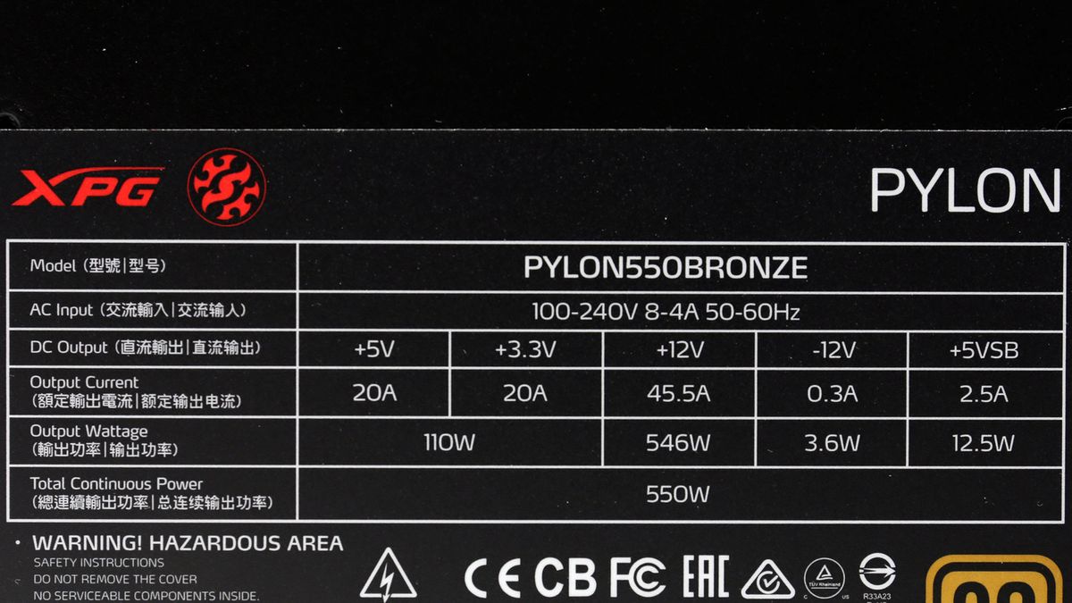 XPG Pylon 550W Power Supply Review | Tom's Hardware