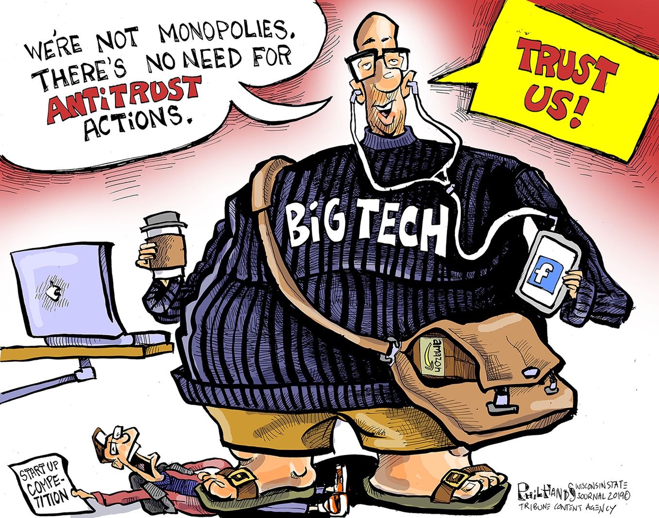 Editorial Cartoon U.S. Big Tech Monopolies Regulation Anti-Trust | The Week