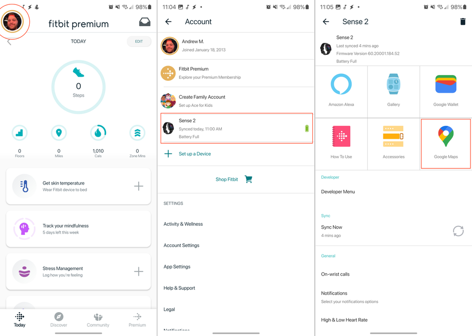 How to use Google Maps on Fitbit Sense 2 and Versa 4 | Android Central