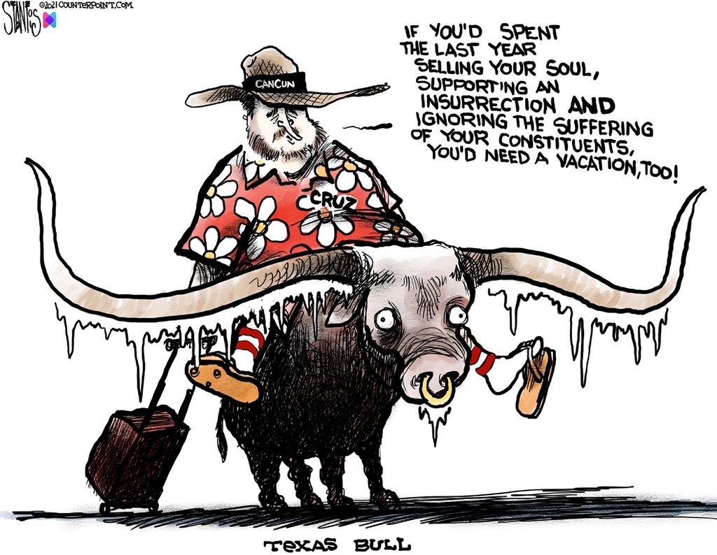 Political Cartoon U.S. ted cruz texas cancun | The Week