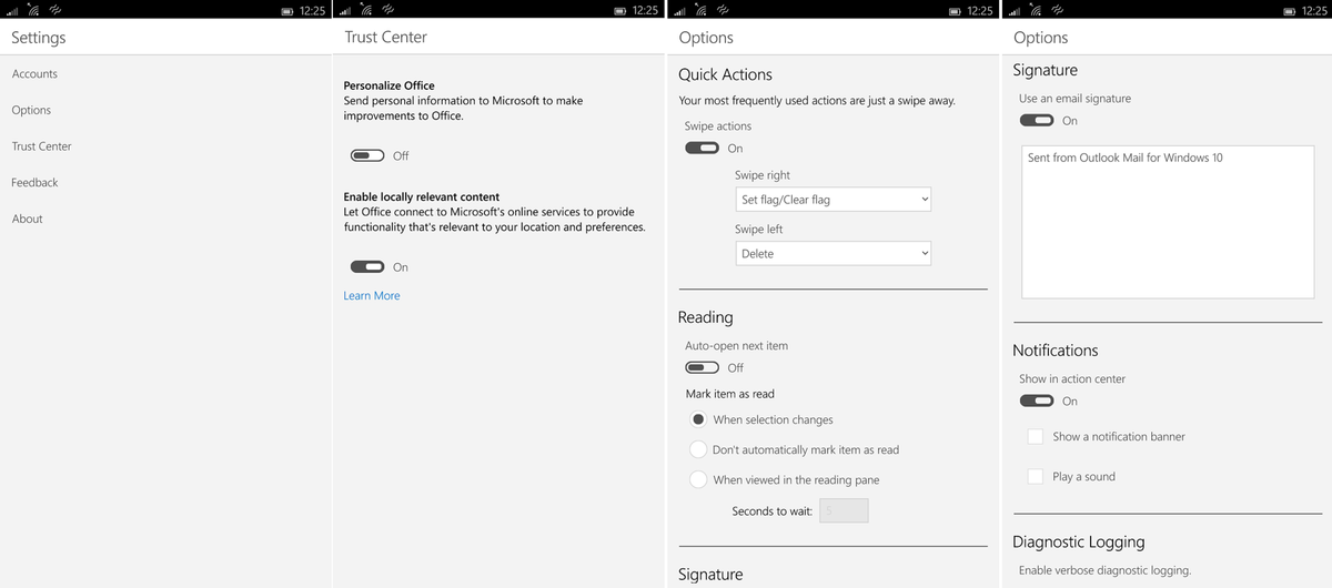 Outlook for Windows 10 Mobile gets new button layout, updated design ...