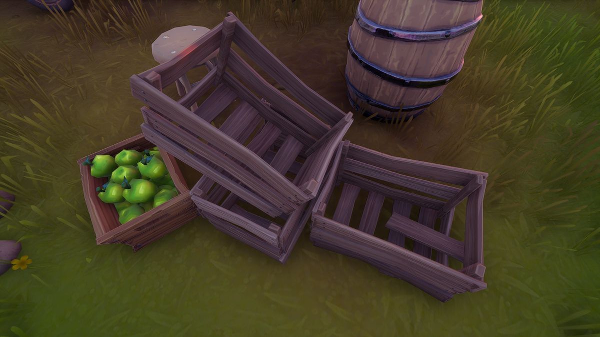 How to destroy apple and tomato boxes at Orchard Farmers Market in ...