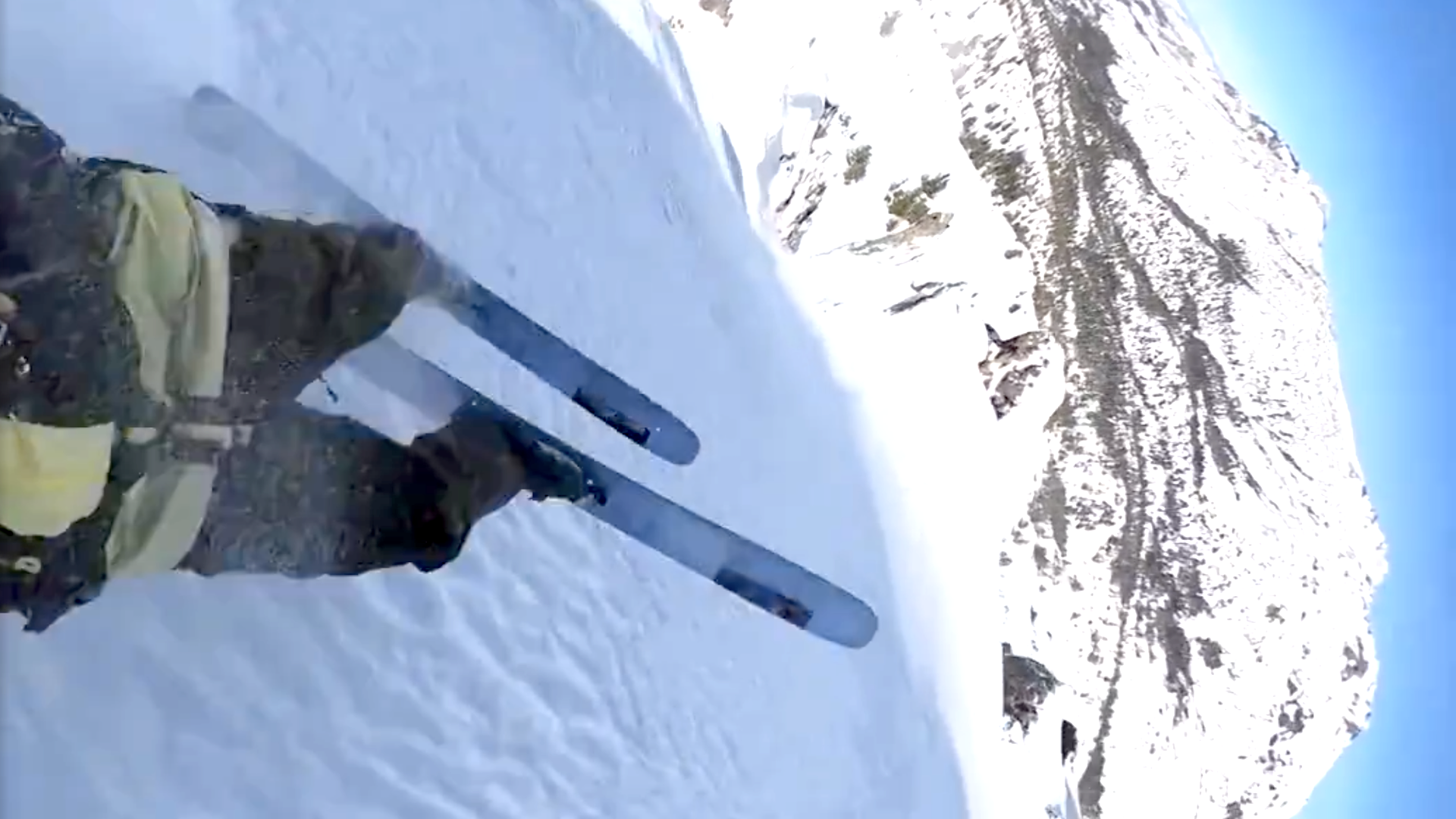 Watch Skier Make Amazing Recovery After The Snow Literally Falls Away