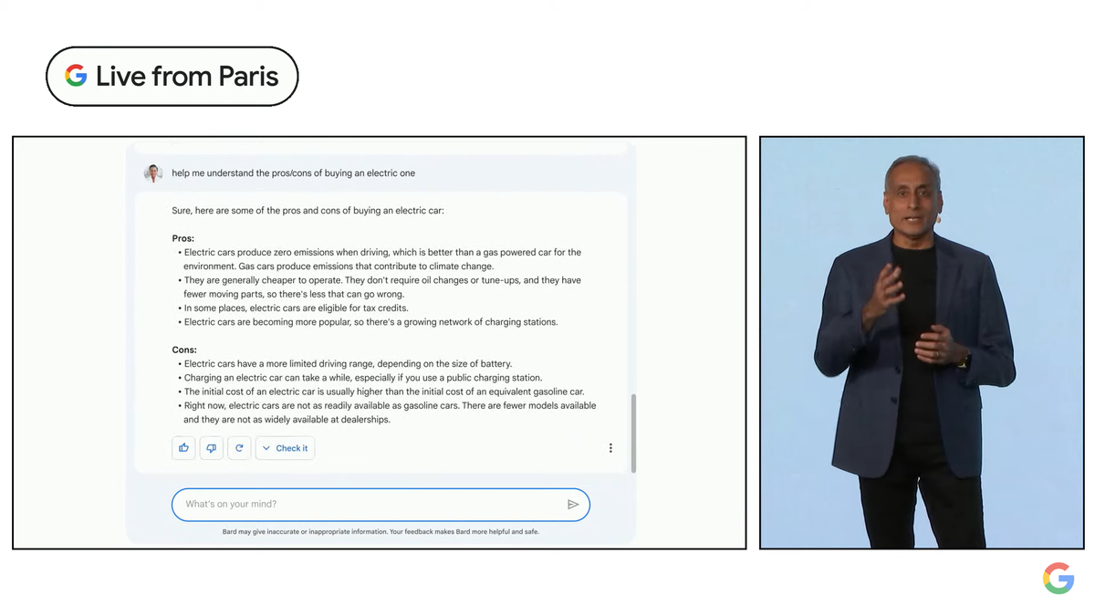 Google Bard's first costly error shows AI chatbots aren't yet ready for ...