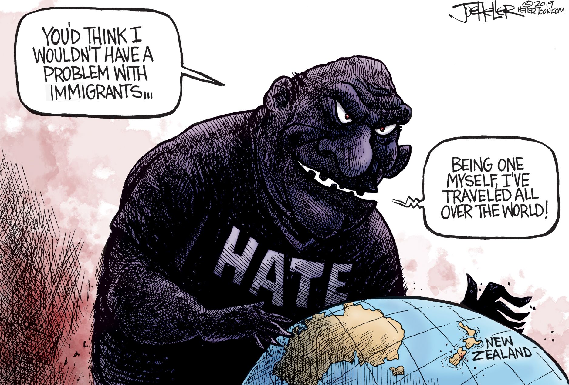 Editorial Cartoon World New Zealand hate crime attack | The Week
