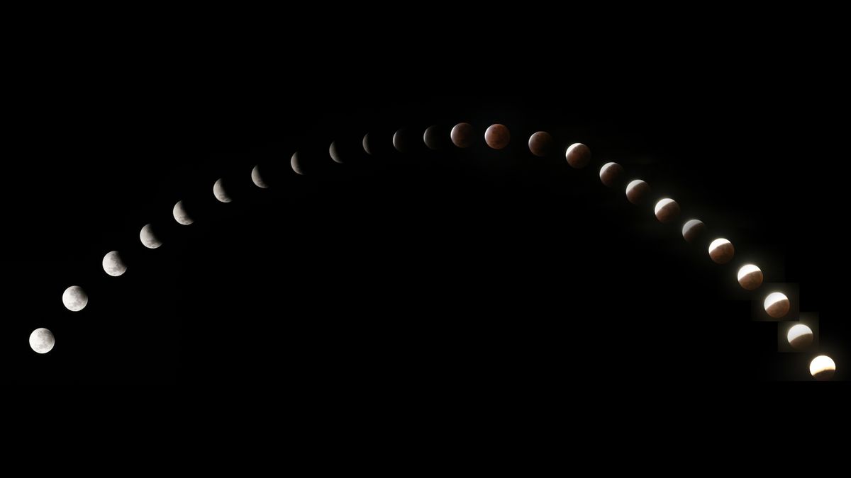 Stunning photos of the longest partial lunar eclipse of the century ...