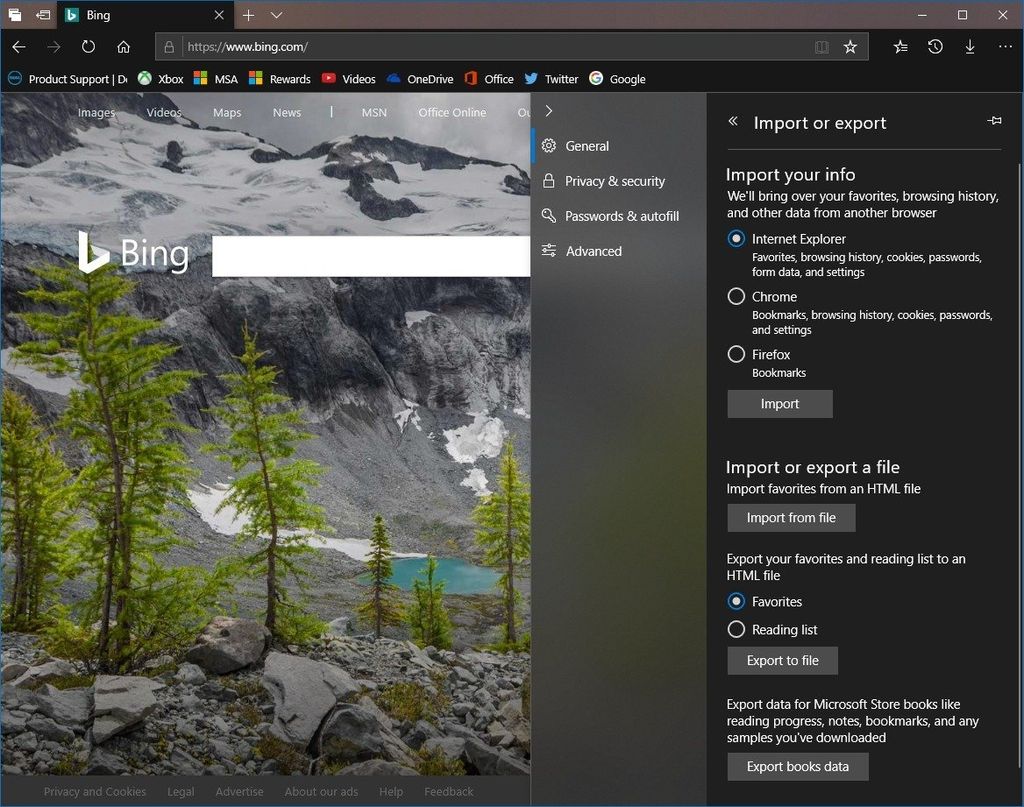 How to manage Microsoft Edge settings on the Windows 10 October 2018 ...