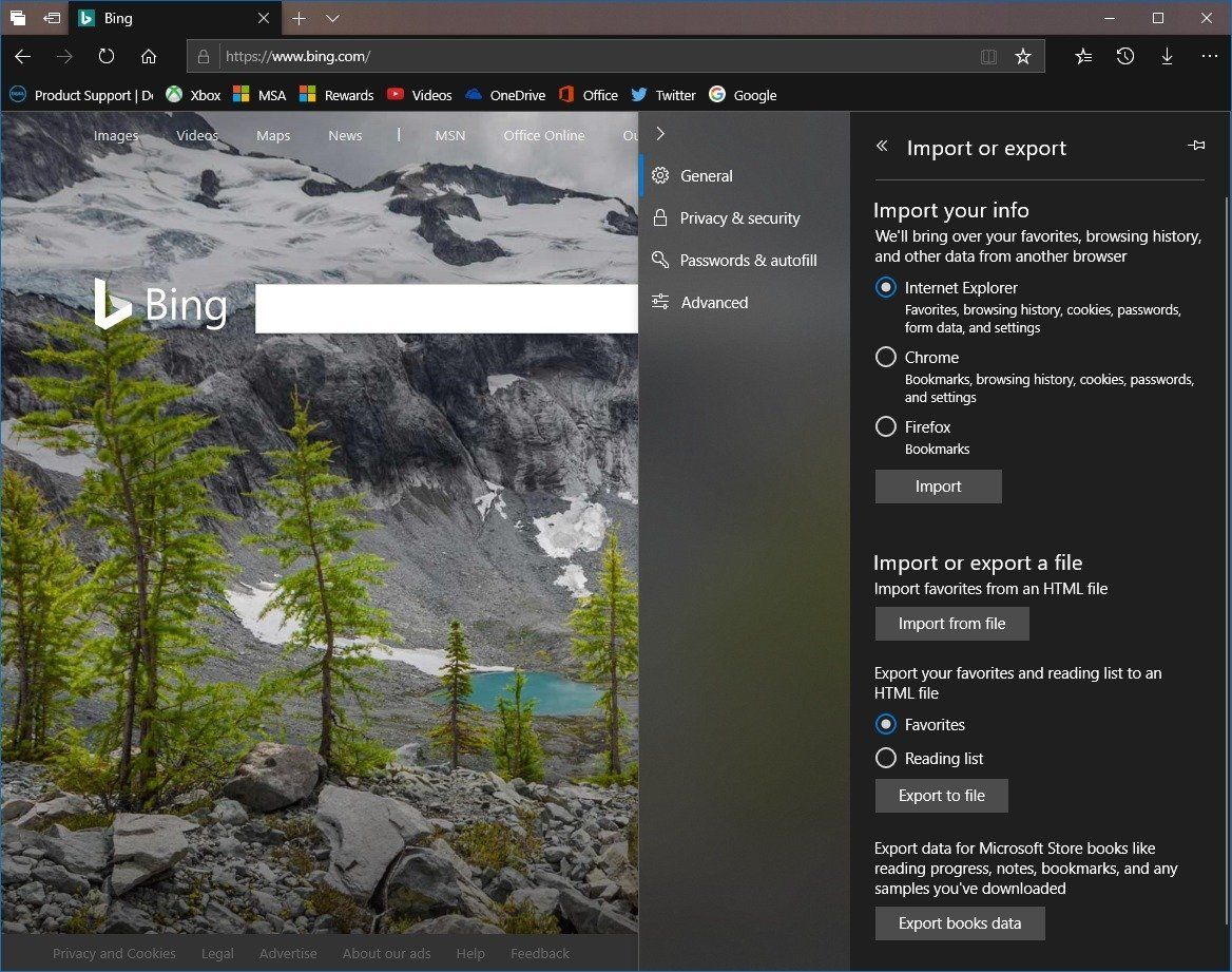 How to manage Microsoft Edge settings on the Windows 10 October 2018 ...