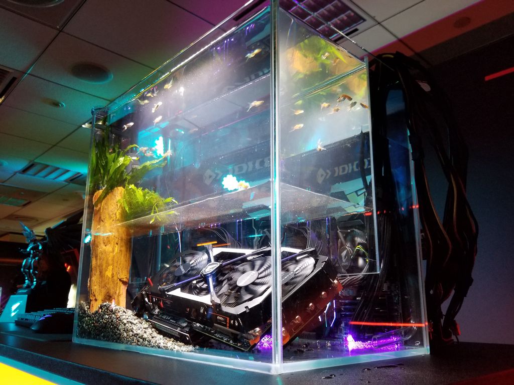 Gigabyte’s Custom PC Houses Fish Above a Submerged System | Tom's Hardware